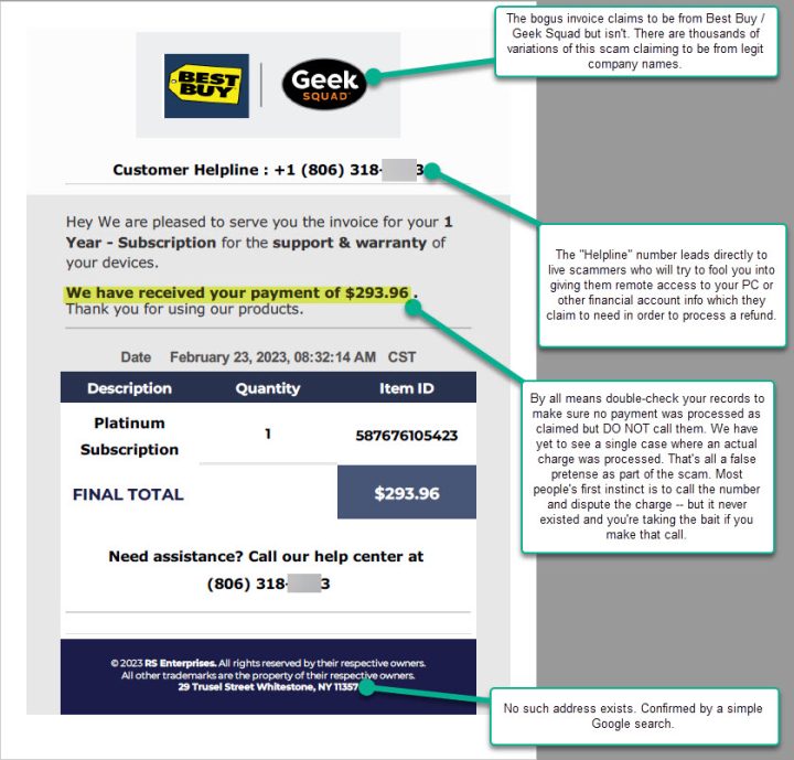 Fake Order Scam – Coastal PC Support